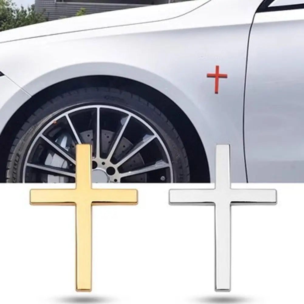 3D Metal Cross Car Sticker – Kenvory